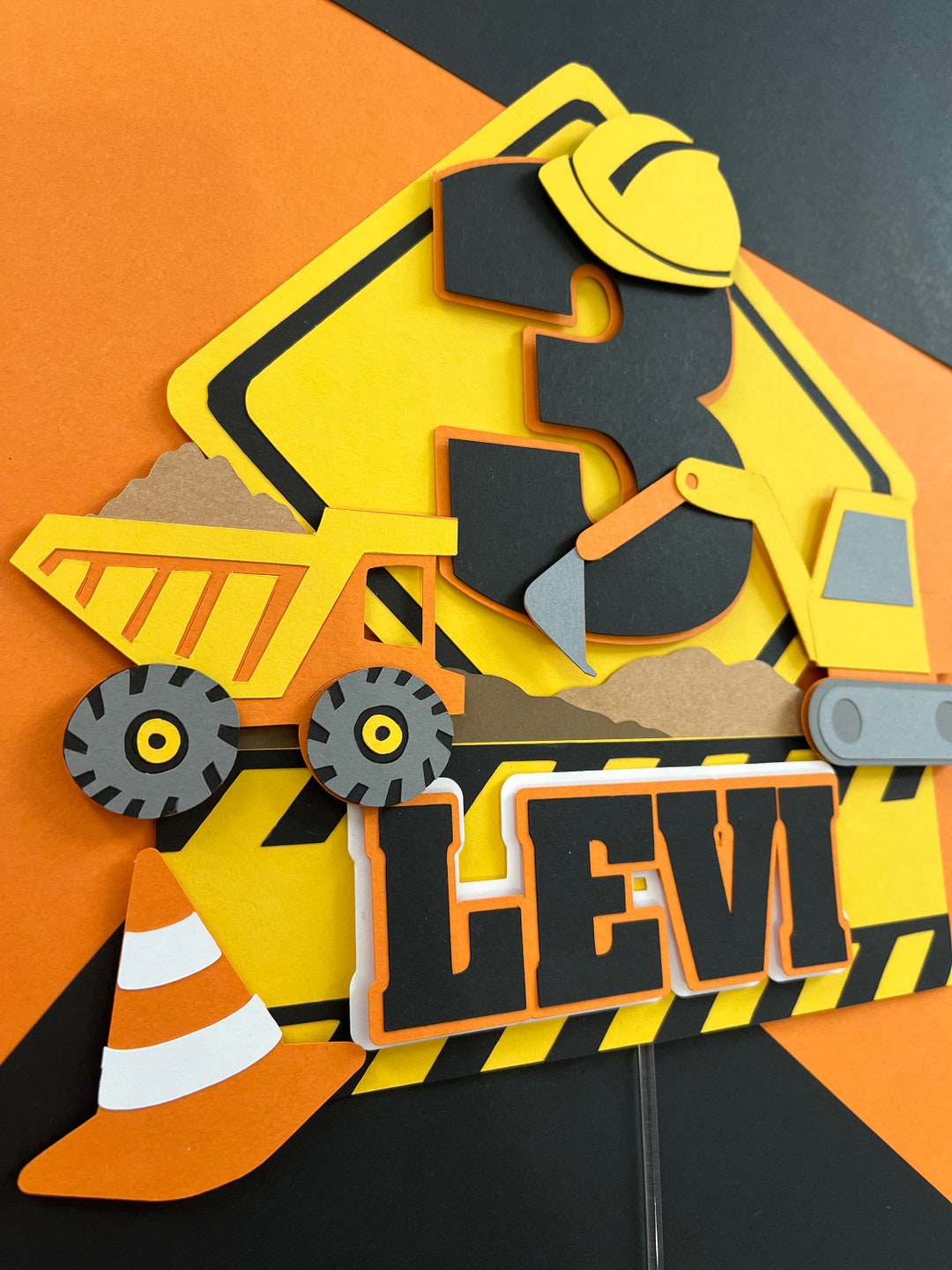 Construction Cake Topper: Dump Truck Birthday Party Decoration - Etsy