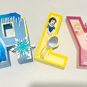 Disney Princess 3d Letters - Etsy