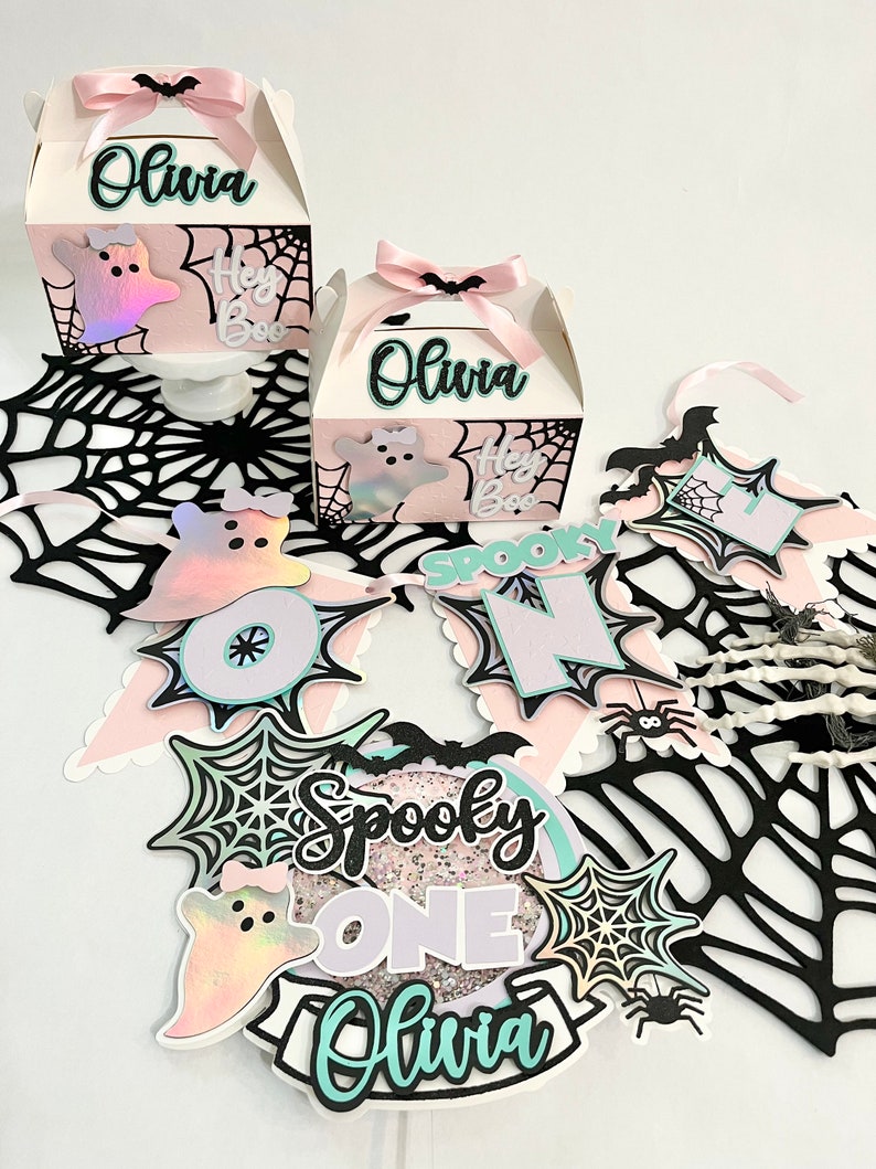 Spooky One Cake Topper Pastel Halloween Cake Topper - Etsy