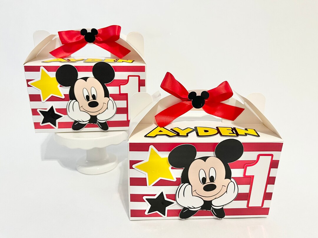 Mickey Mouse Favor Box - Etsy