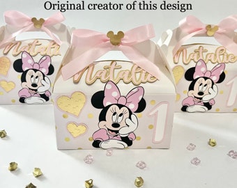 Minnie Mouse Favor Boxes, Minnie Treat Box - Etsy