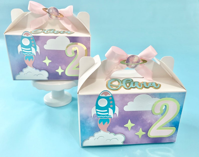 Two the Moon Favor Box Outer Space Favor Box - Etsy