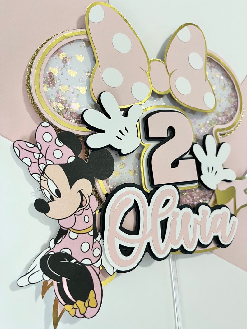 Minnie Mouse Cake Topper Minnie Mouse Shaker Cake Topper - Etsy