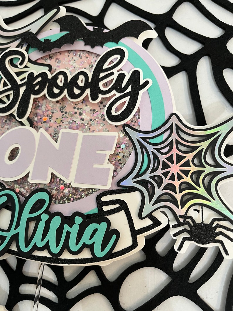 Spooky One Cake Topper Pastel Halloween Cake Topper - Etsy