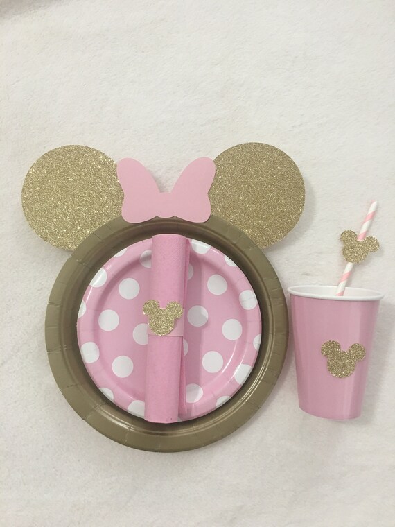 Minnie Mouse Plates Minnie Mouse Cups Minnie Mouse Straws - Etsy