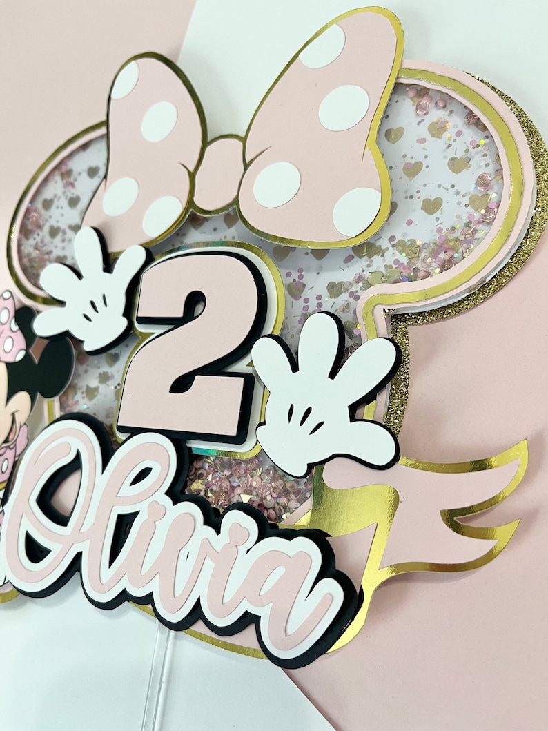 Minnie Mouse Cake Topper Minnie Mouse Shaker Cake Topper - Etsy