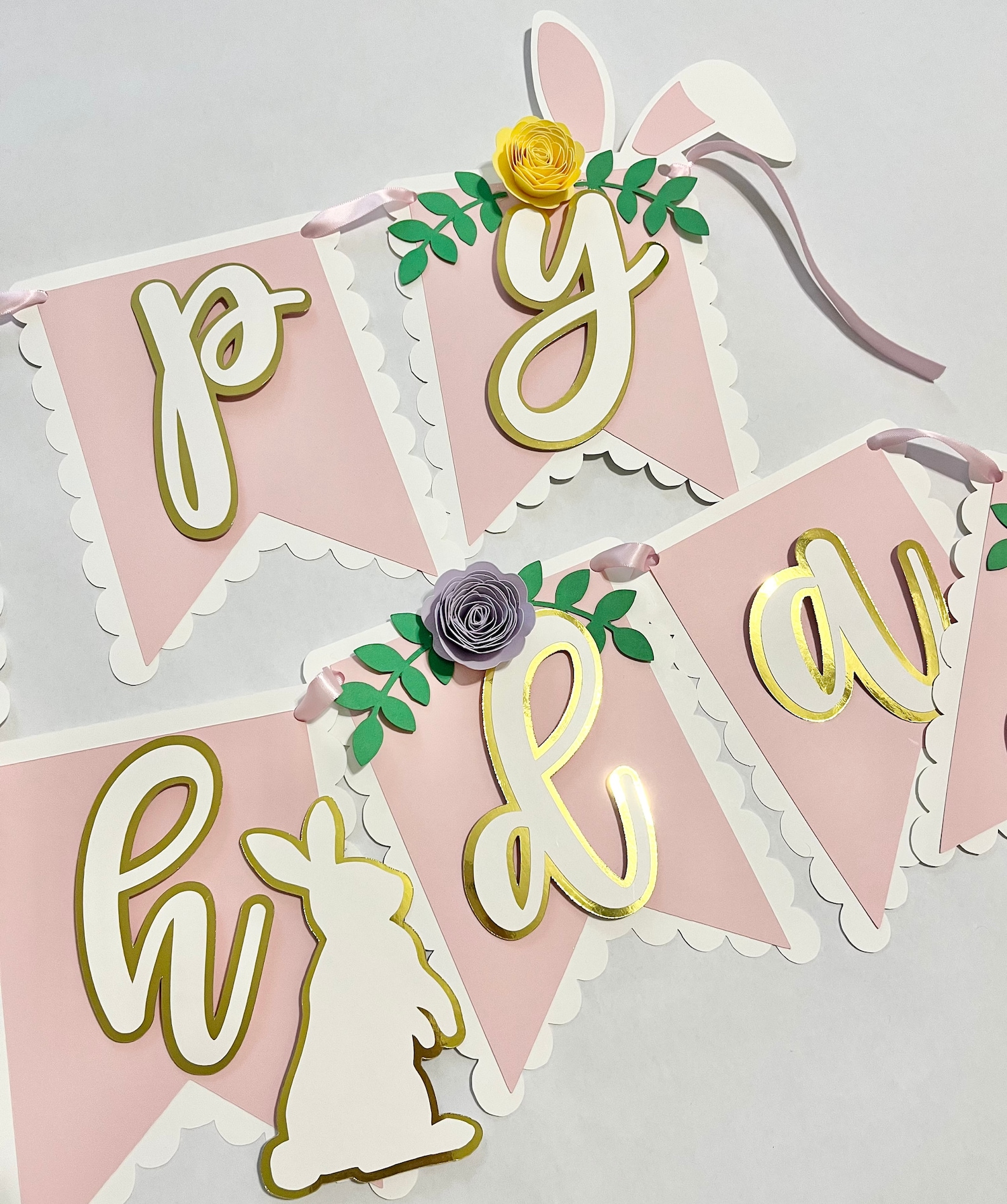 Bunny Banner Some Bunny is One Banner - Etsy