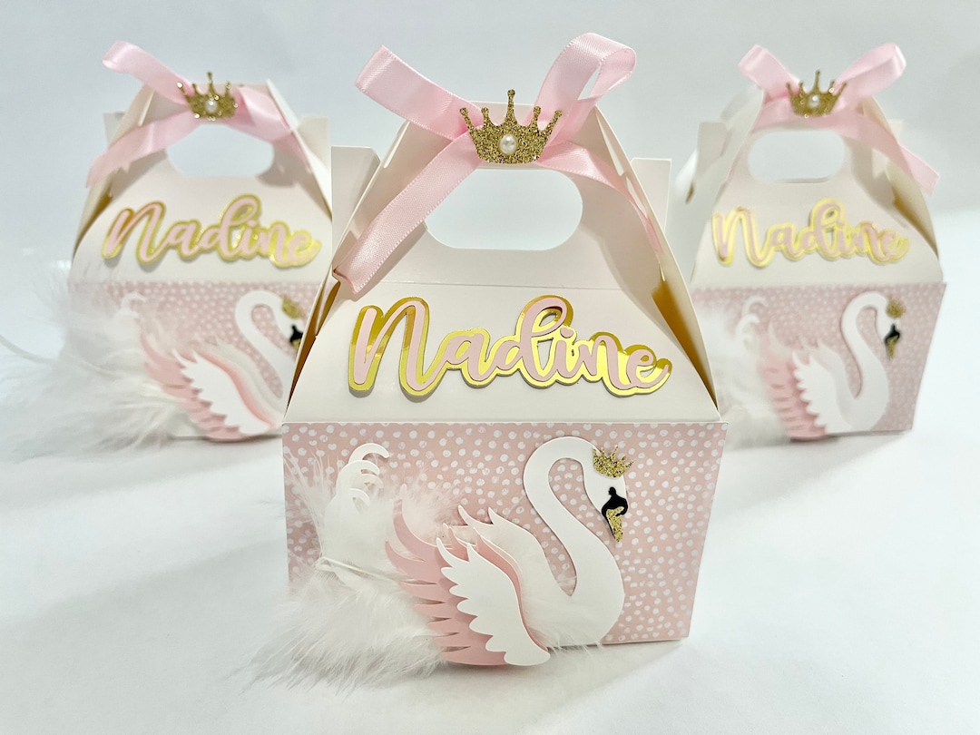 Swan Favor Boxes - Etsy