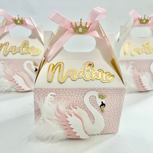 Swan Favor Boxes - Etsy