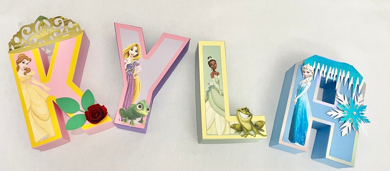 Disney Princess 3d Letters - Etsy