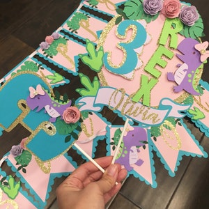 3 Rex Banner Dinosaur Banner - Etsy