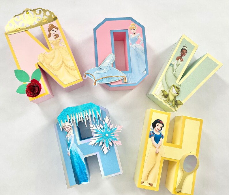 Disney Princess 3d Letters - Etsy