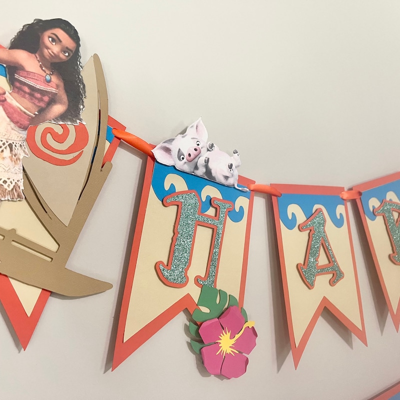 Moana Birthday Banner - Etsy