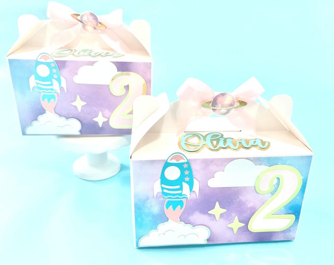 Two the Moon Favor Box, Outer Space Favor Box - Etsy