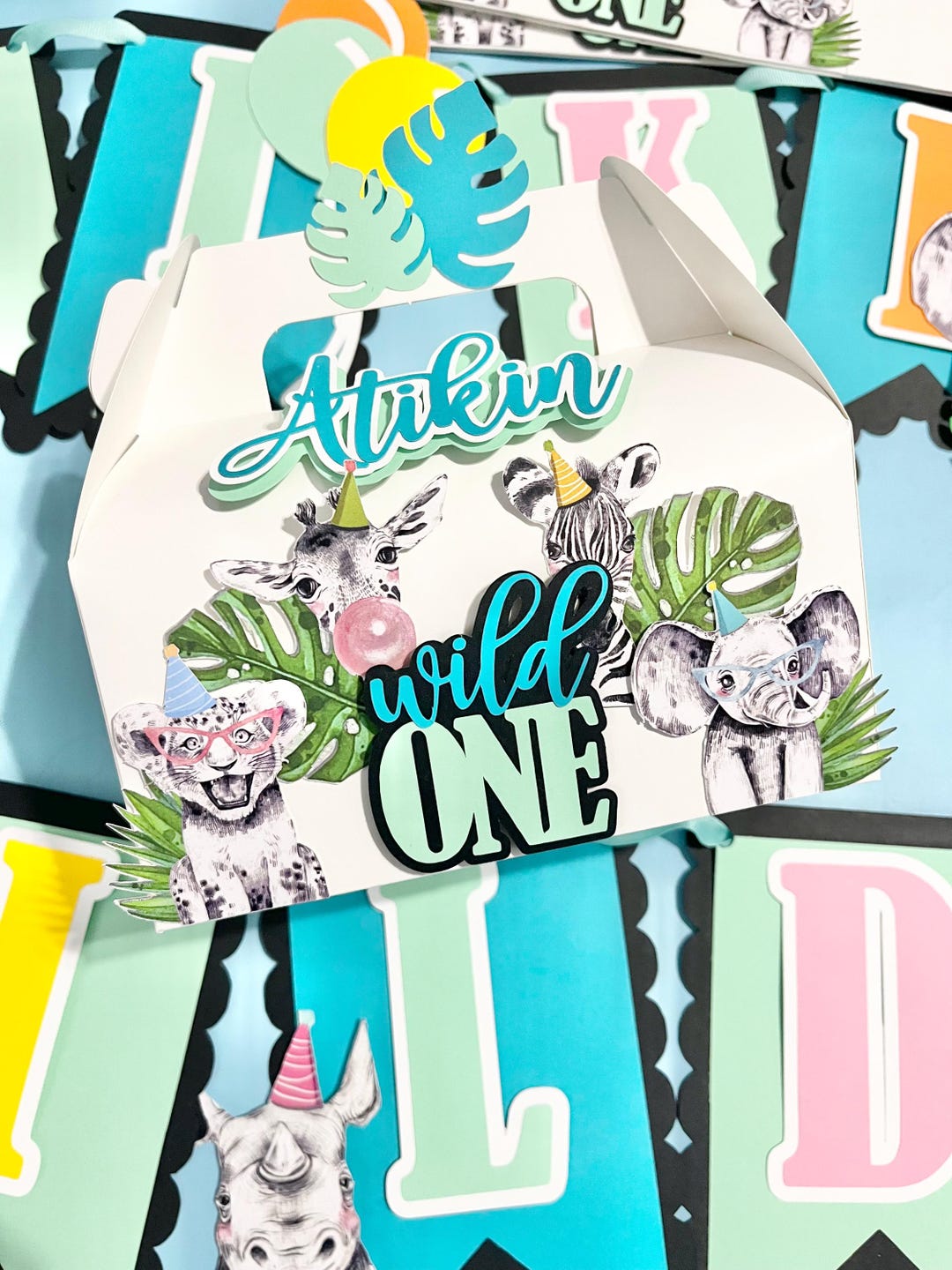 Party Animal Favor Box, Young Wild & Three Favor Box, Two Wild Favor ...