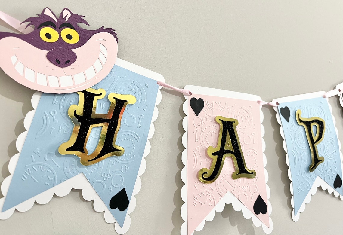 Alice in Wonderland Inspired Banner Tea Party Banner Alice - Etsy
