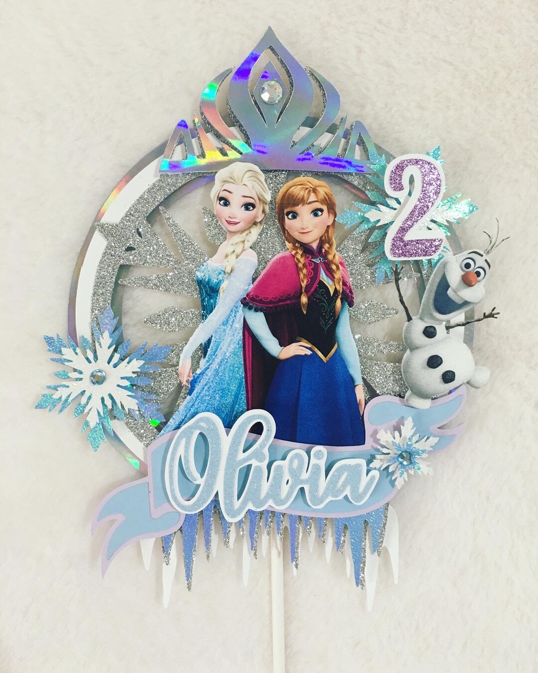 Winter Wonderland Princess Cake Topper – Frozen Themed Birthday Party ...