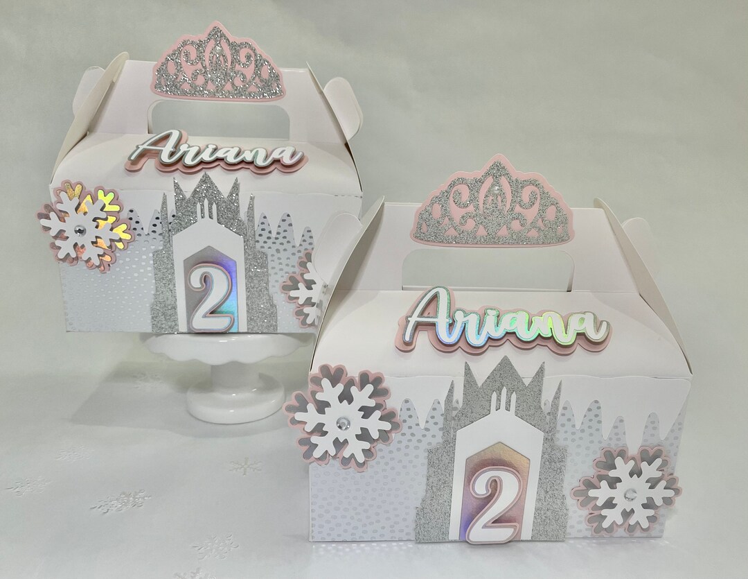 Snow Princess Favor Box, Winter Princess Favor Box - Etsy