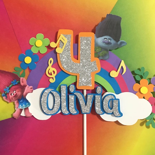 Trolls Cake Toppers - Etsy