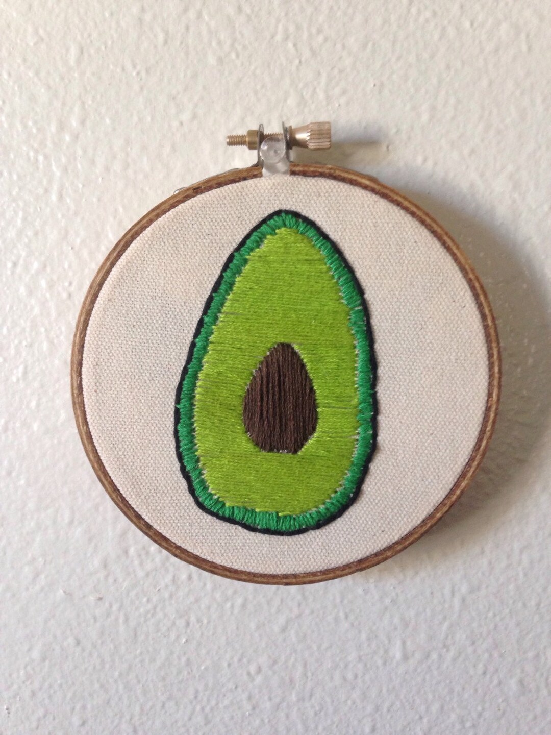 Small Avocado Embroidery Hoop Wall Art - Etsy