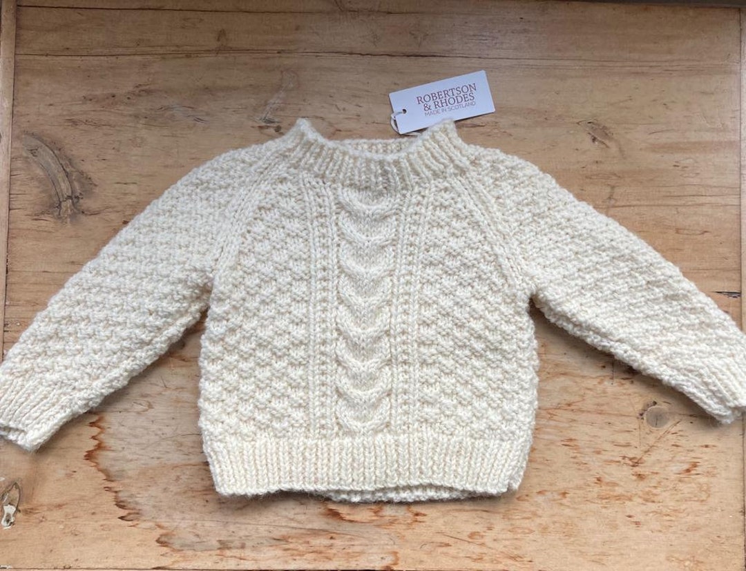 Children's Aran Sweater | Made in Scotland | Hand-knit Kids Aran Jumper ...