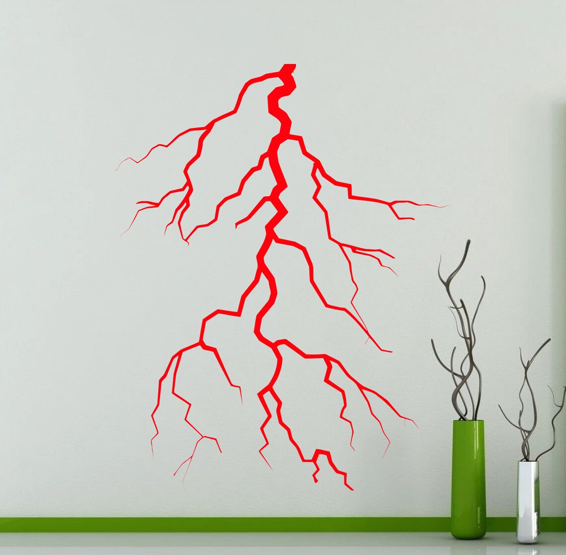 Lightning Strike Wall Decal Thunder Lightning Bolt Vinyl - Etsy