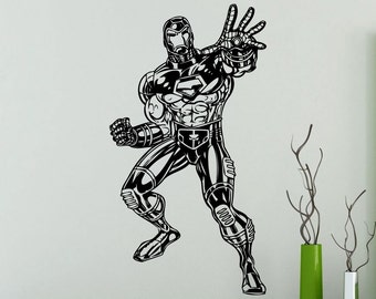 Iron Man Wall Sticker - Etsy
