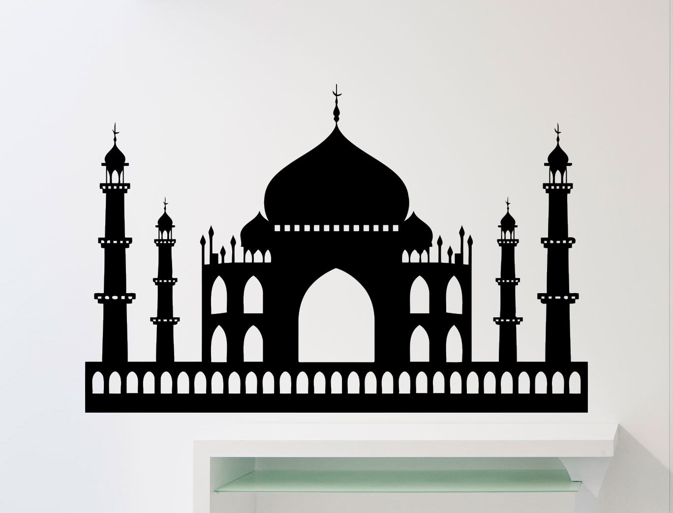 Taj Mahal Wall Sticker Landscape Indian Symbol Castle Vinyl | Etsy