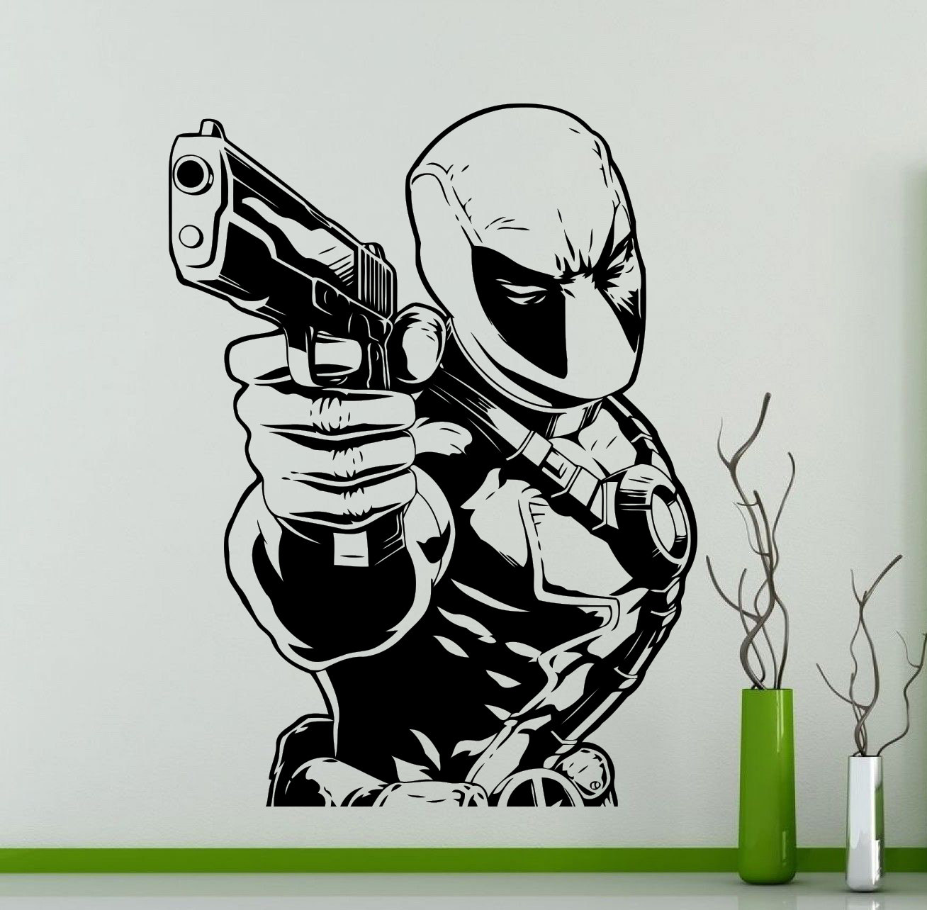 Deadpool Wall Decal Gun Superhero DC Marvel Comics Vinyl - Etsy Singapore