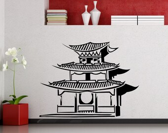 Japanese Temple Wall Decal - Etsy