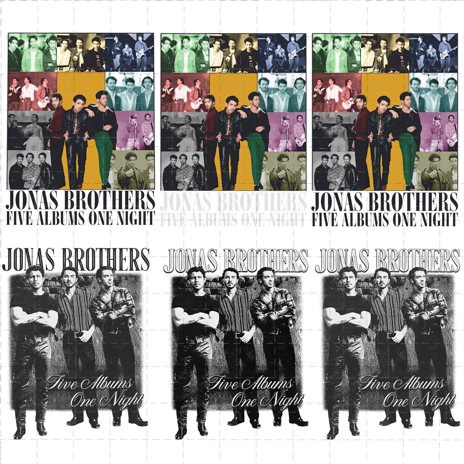 26 Files Vintage Jonas Brothers PNG, Jonas Five Albums One Night Tour ...