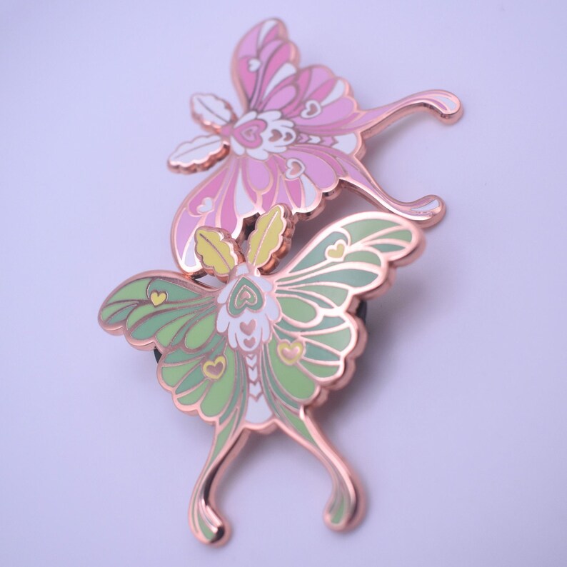 Mystical Moth Enamel Pin - Etsy