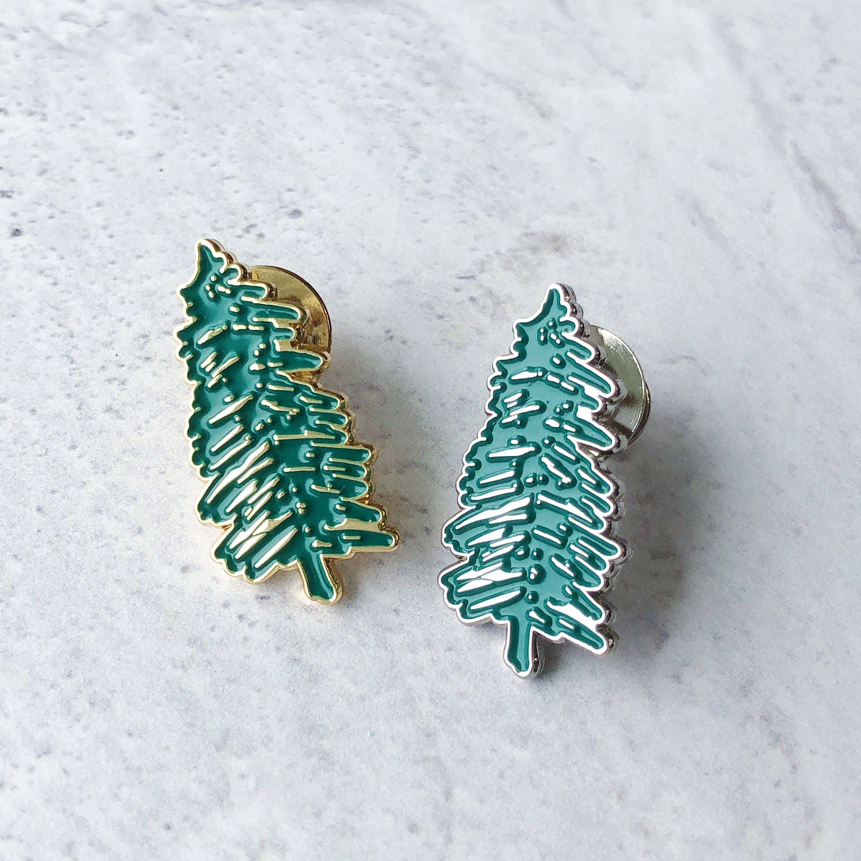 Pine Tree Enamel Pin Fun Pin Tree Lapel Pin Woodland - Etsy