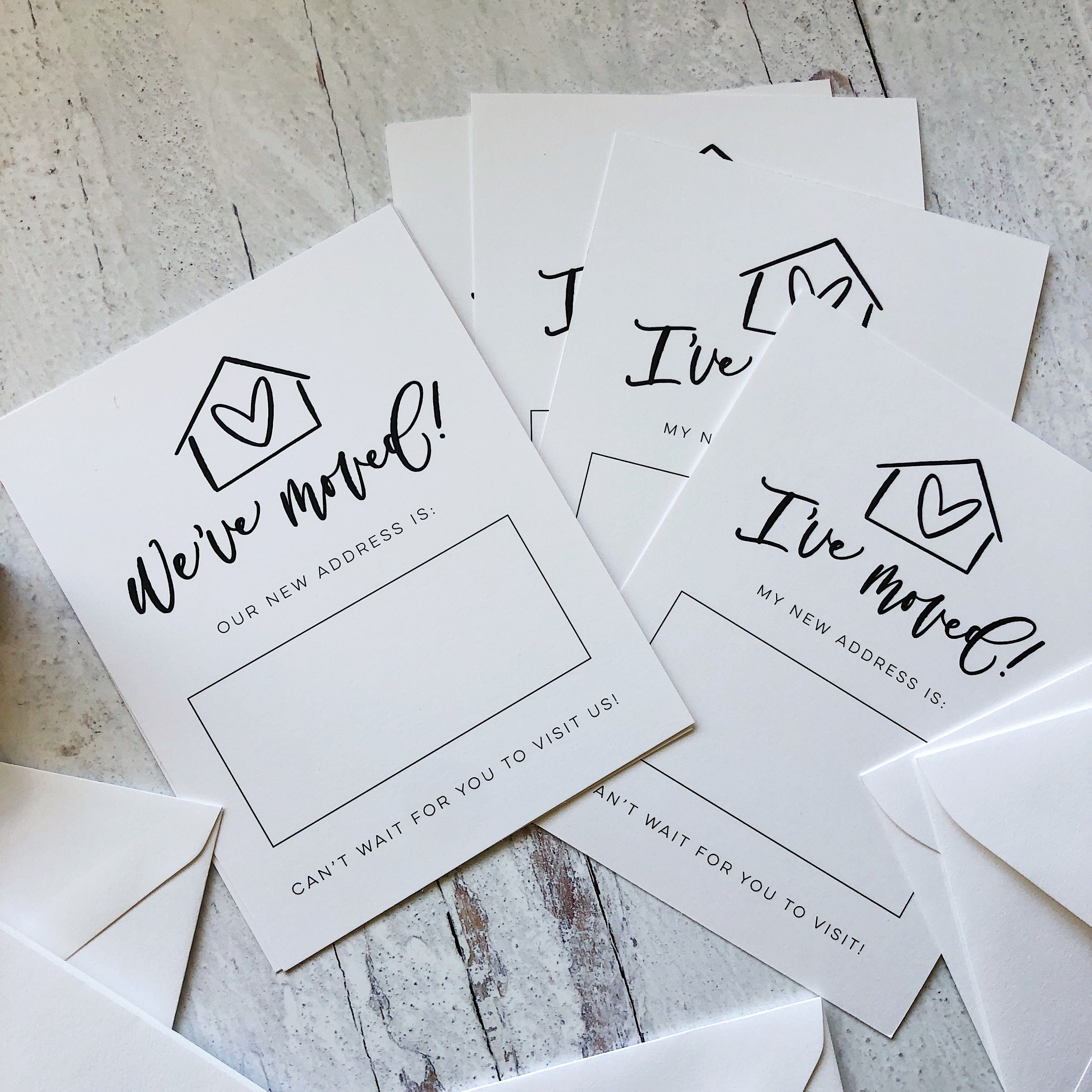 Personalized Stamp Moving Announcement Card Set We've - Etsy