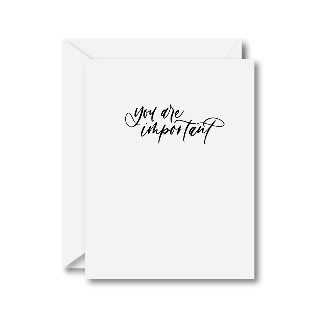 Greeting Card "you Are Important" | Important Card | Encouragement Card ...