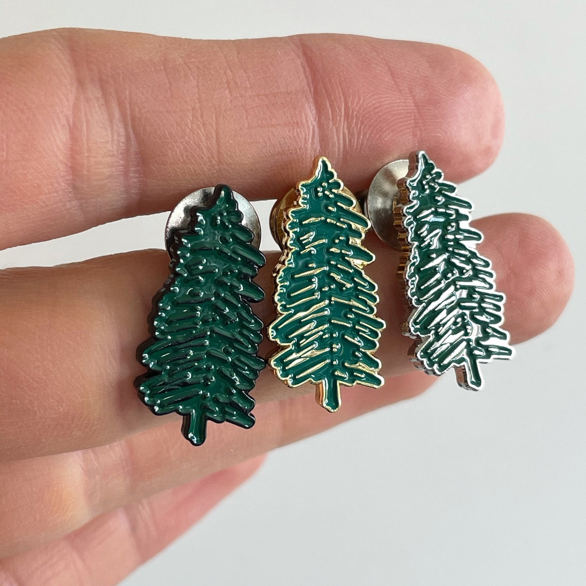 Pine Tree Enamel Pin Fun Pin Tree Lapel Pin Woodland - Etsy