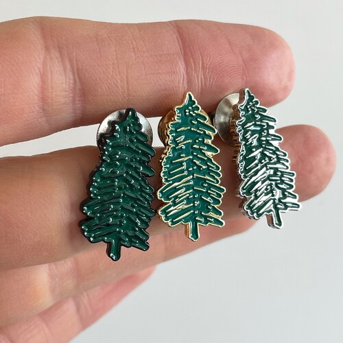 Pine Tree Enamel Pin Fun Pin Tree Lapel Pin Woodland - Etsy