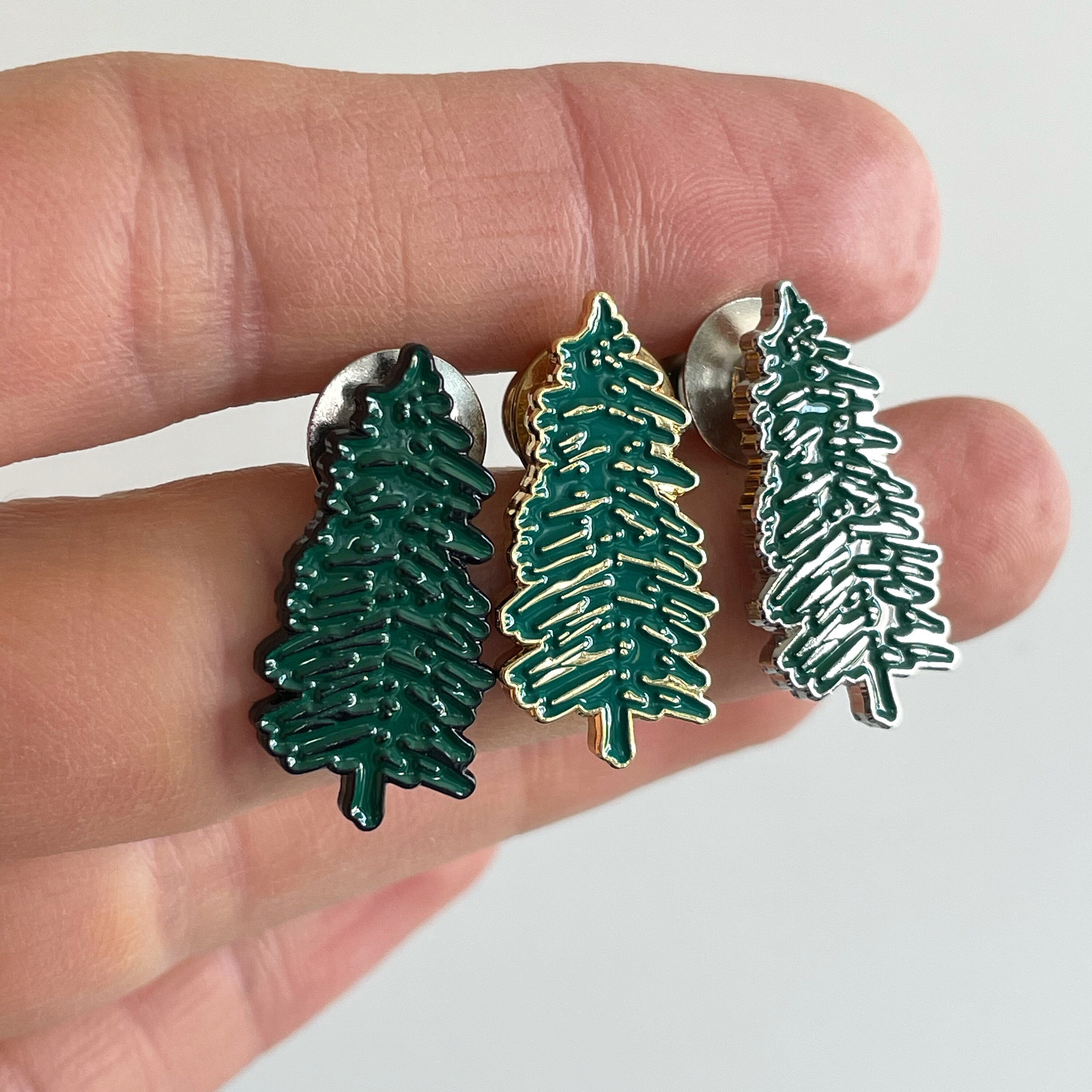 Pine Tree Enamel Pin Fun Pin Tree Lapel Pin Woodland - Etsy