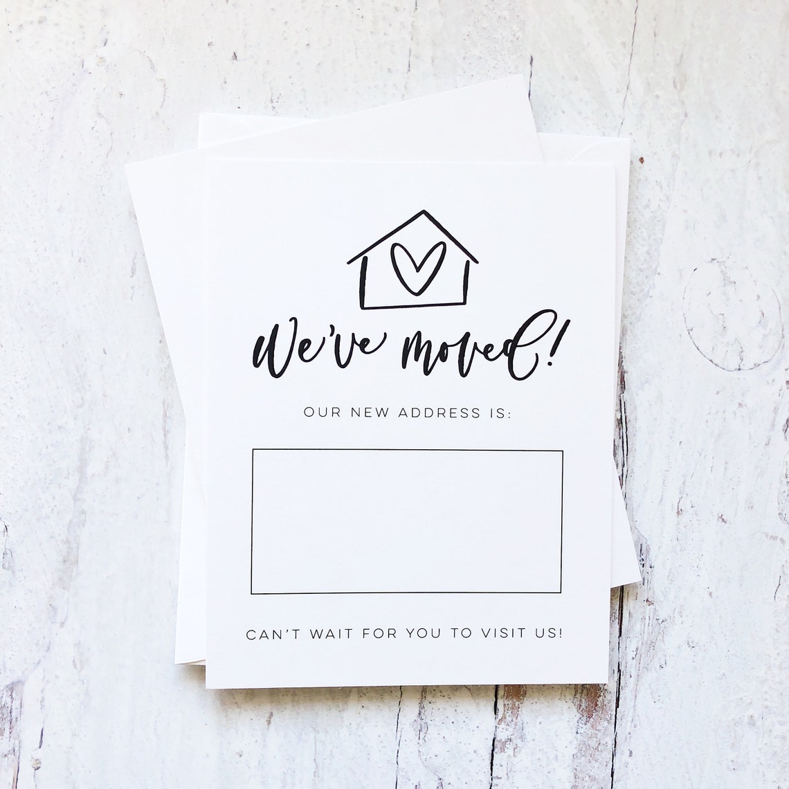 Personalized Stamp + Moving Announcement Card Set | We've Moved ...