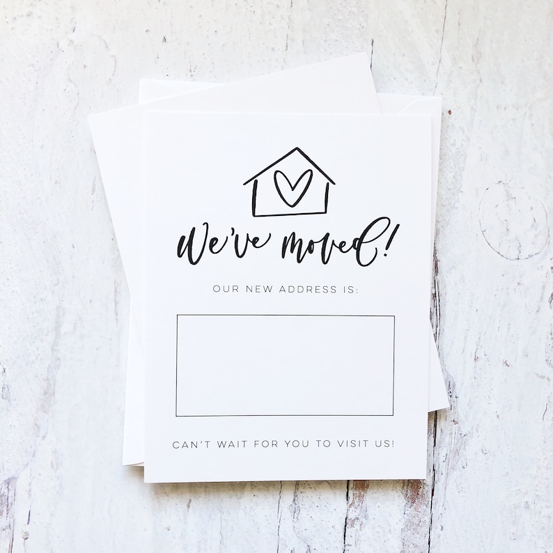 Personalized Stamp Moving Announcement Card Set We've | Etsy