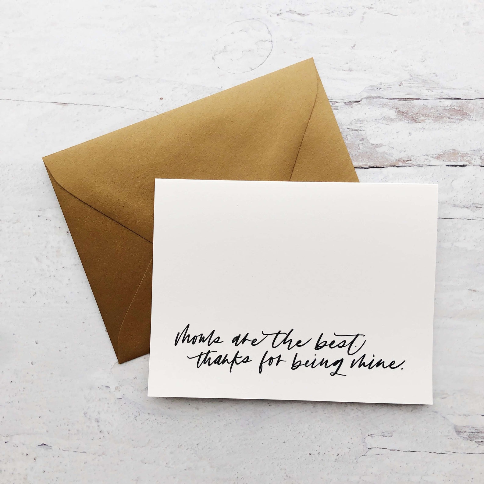 Moms are the best...thank you for being mine Greeting Card | Etsy