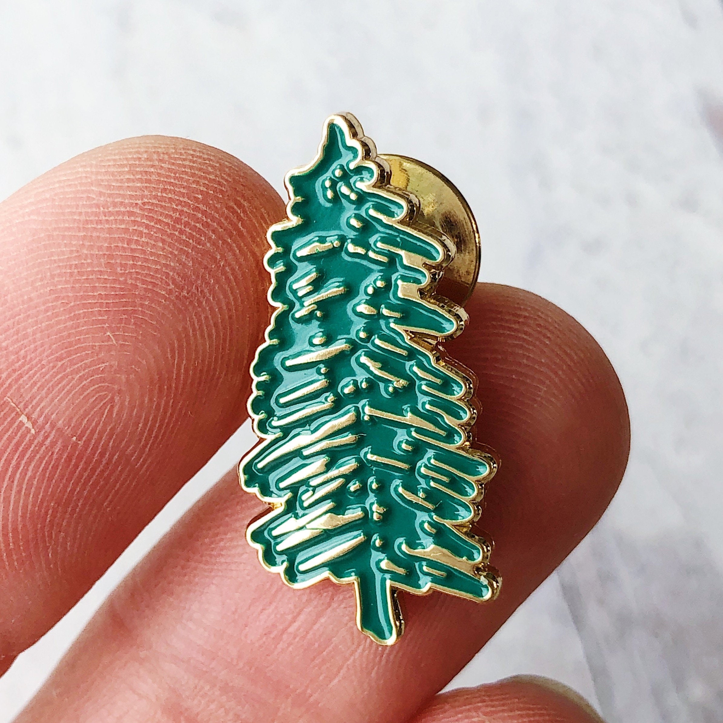 Pine Tree Enamel Pin Fun Pin Tree Lapel Pin Woodland - Etsy