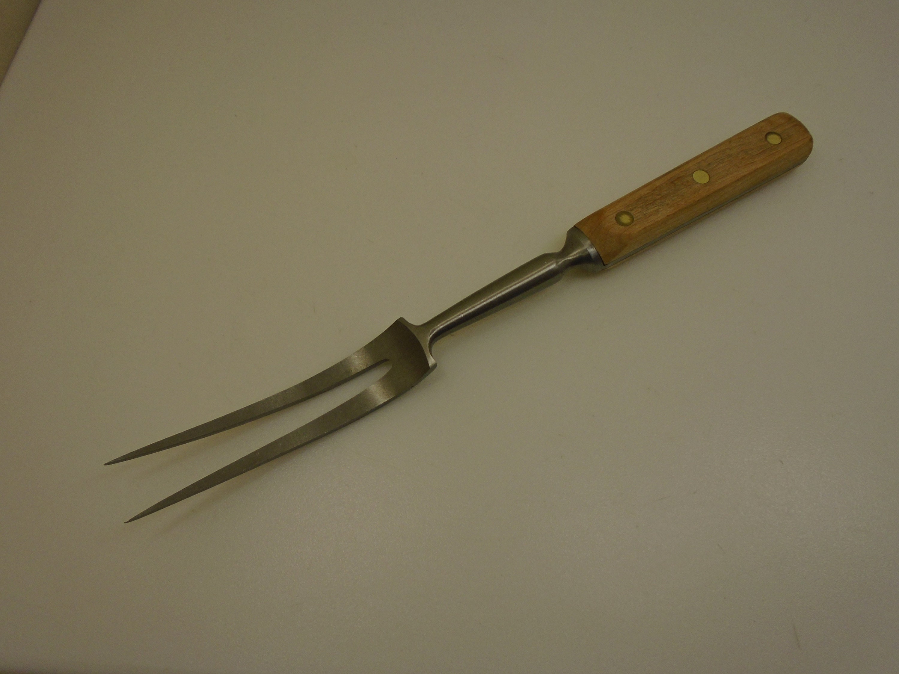 Vintage USA 14 Inch Heavy Duty Forged Carving Two Tine BBQ Pit Fork ...