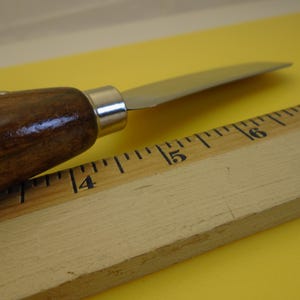 Vintage Russell Green River Works USA Carbon Steel Paper Padding Knife ...