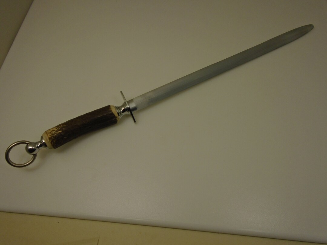 RH Forschner Stiff Blade 14 Inch Oval Flat Sharpening Steel - New Old ...