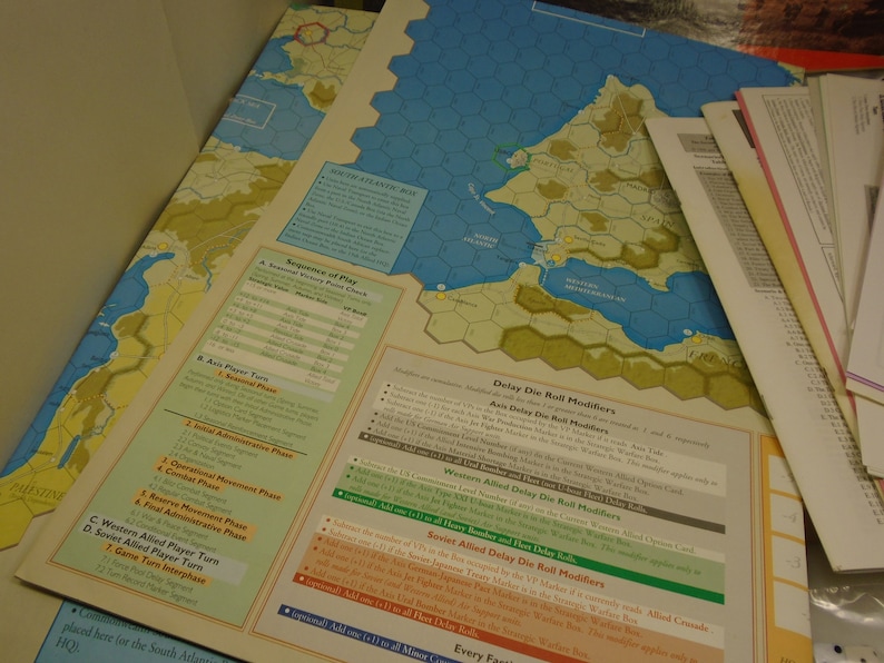 Vintage Military Board/map Game "totaler Krieg World War II in Europe ...