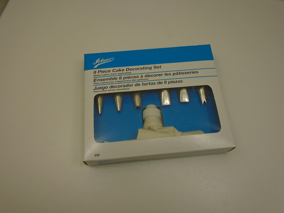 Ateco 8 Piece Cake Decorating Set Professional Quality, Washable and Re ...