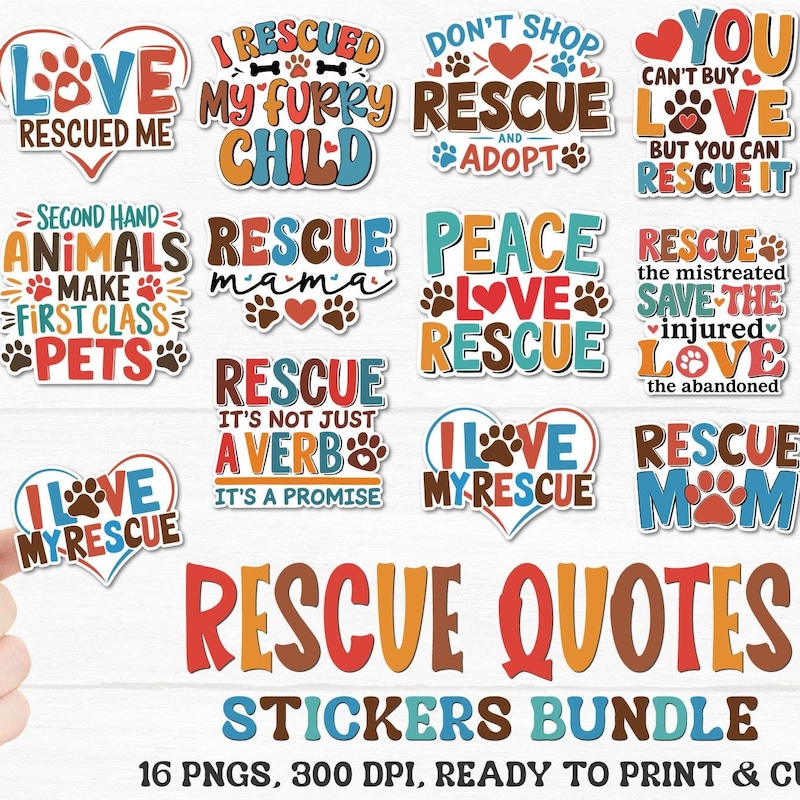 Rescue Pet Dog Sticker - Etsy