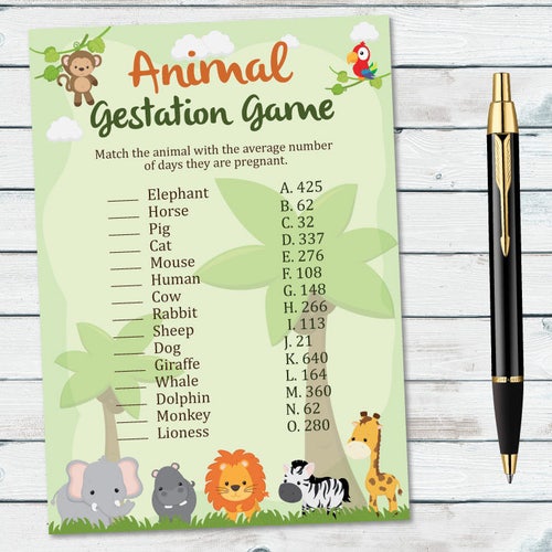Baby Shower Game Woodland Animals Baby Name Game | Etsy