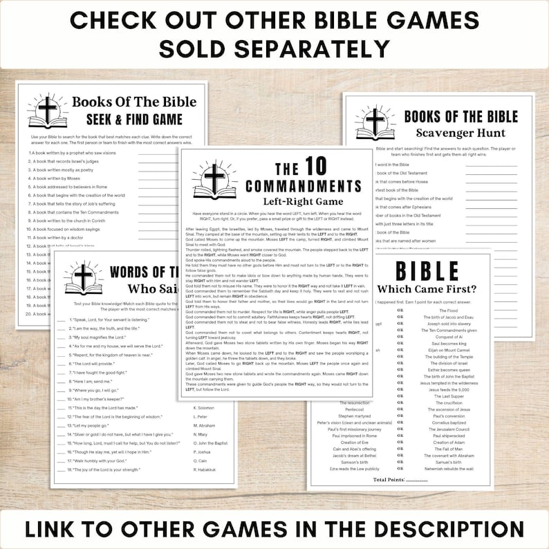 Bible Left Right Game, Story of Esther Bible Game, Christian Church ...